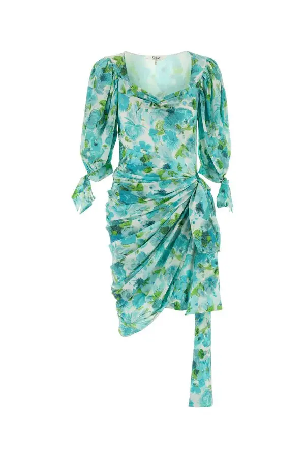 Chloé Printed Silk Dress