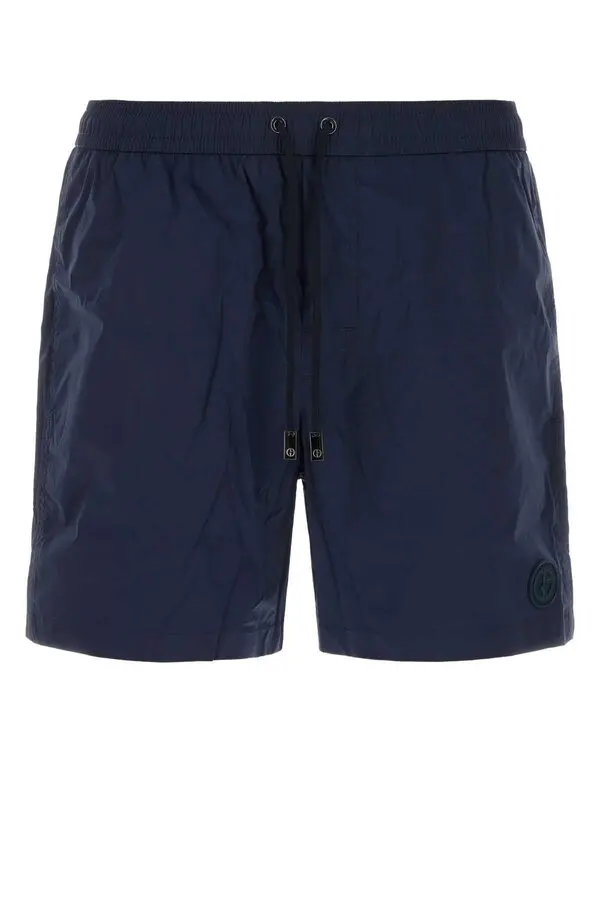 Giorgio Armani Stretch Nylon Swimming Shorts - Blue