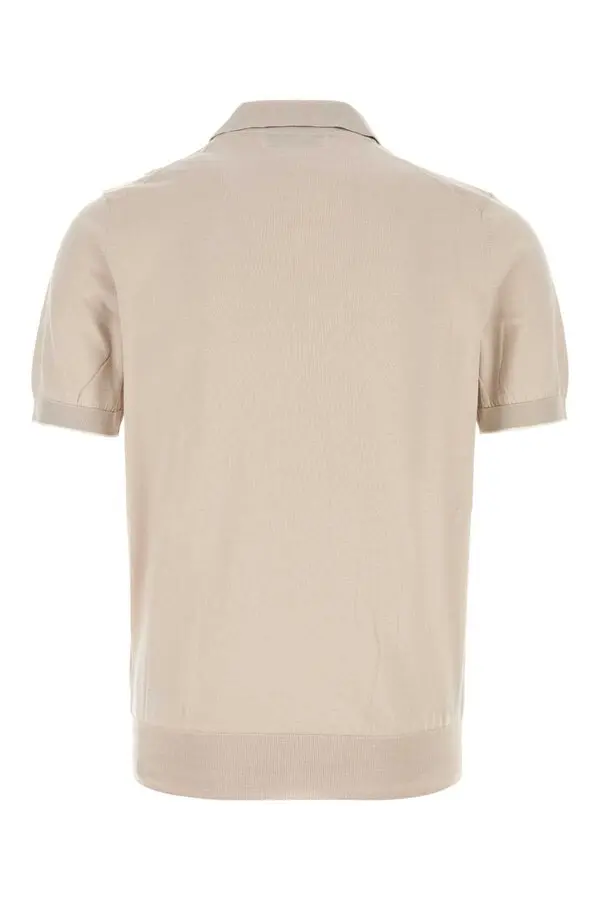 Brunello Cucinelli Sand Cotton Polo Shirt - Brown