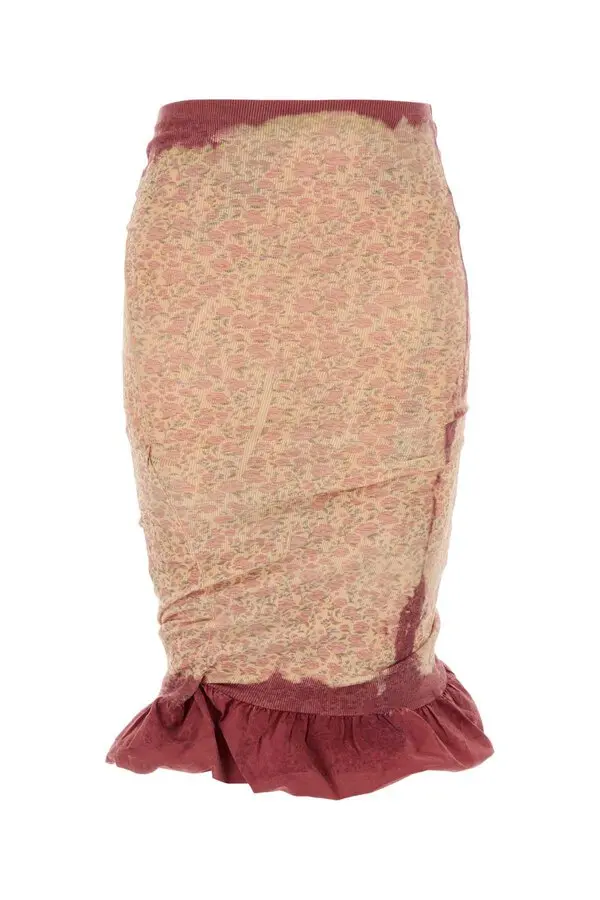 DIESEL® Printed Stretch Cotton O-pale Skirt
