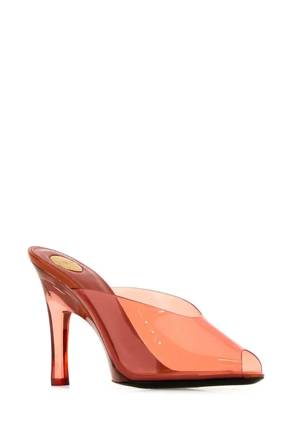 Saint Laurent Pvc Mules - Orange