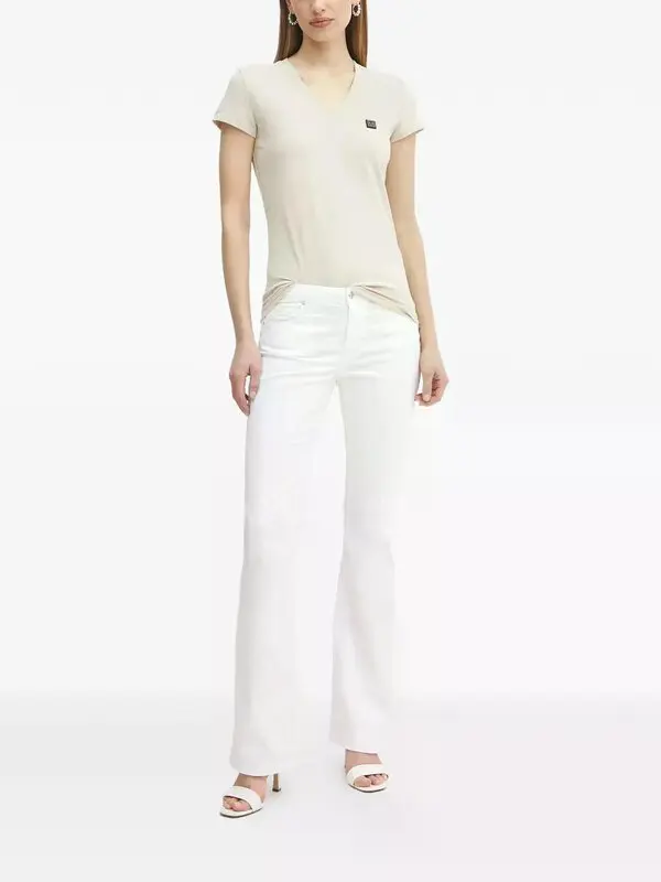 Armani Exchange V-neck Logo Patch T-shirt