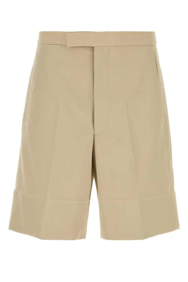Prada Sand Cotton Bermuda Shorts