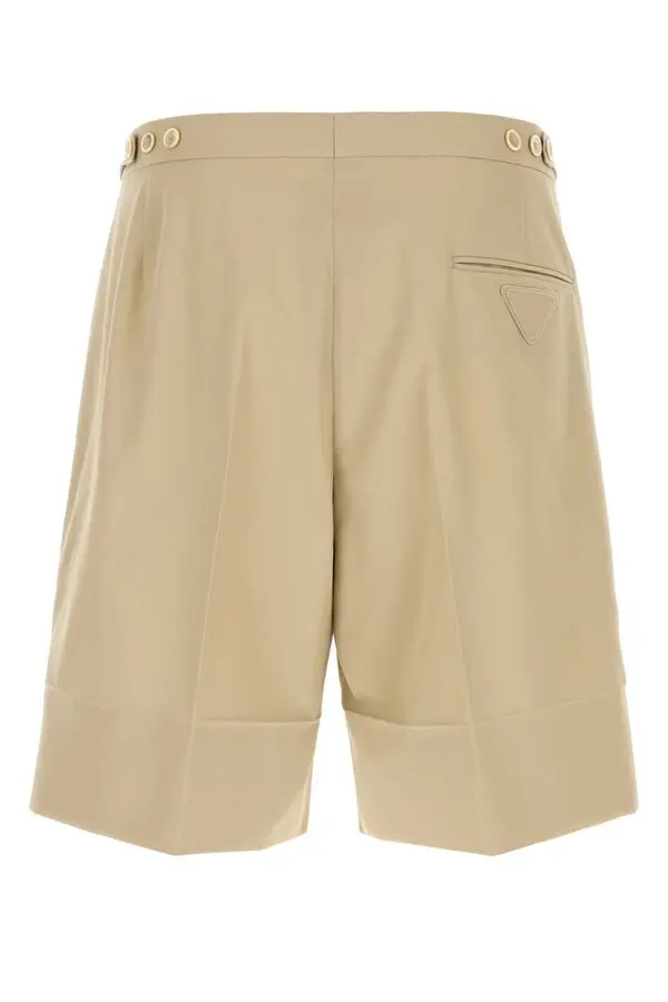 Prada Sand Cotton Bermuda Shorts