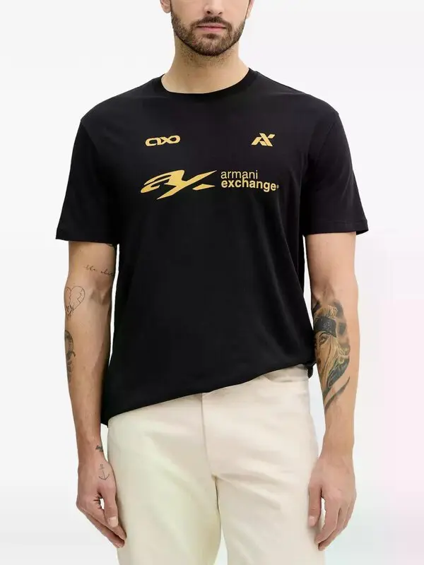 Armani Exchange Logo-print T-shirt - Black