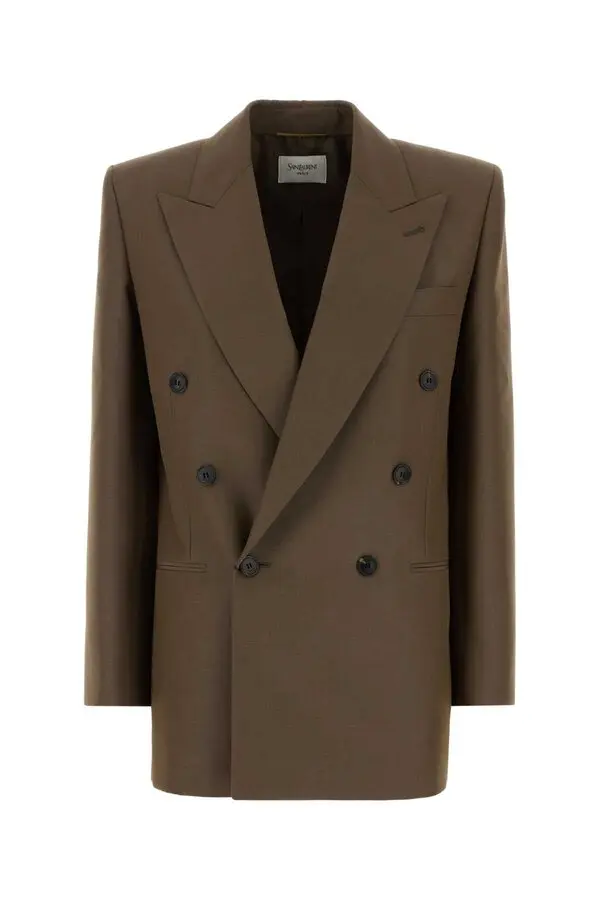 Saint Laurent Wool Blend Oversize Blazer