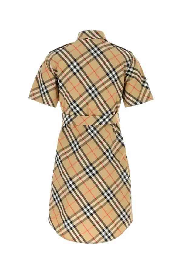Burberry Embroidered Poplin Shirt Dress - Multicolor