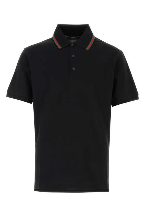 Gucci Piquet Polo Shirt - Black