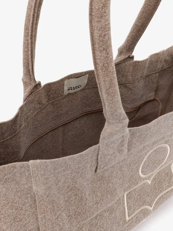 Isabel Marant Étoile Yenky Zipped Cotton Shoulder Bag - Cream