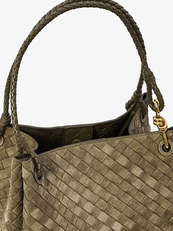 Bottega Veneta Parachute Large Suede Shoulder Bag - Multicolor