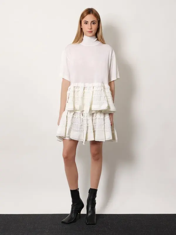 Alaïa Ruffled Virgin Wool Mini Skirt - Multicolor