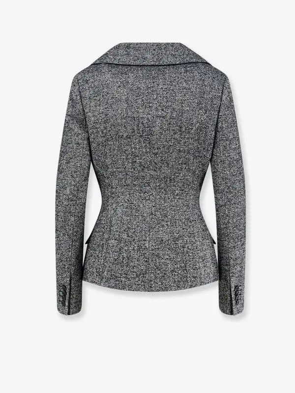 Dior Single-button Bouclé Chevron Blazer