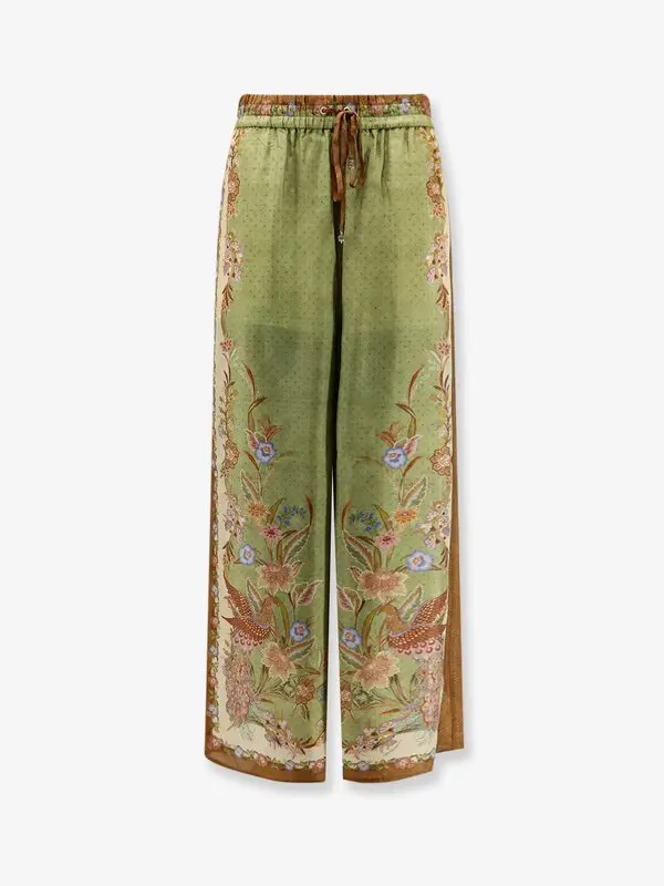 Zimmermann Indra Silk Trousers - Multicolor