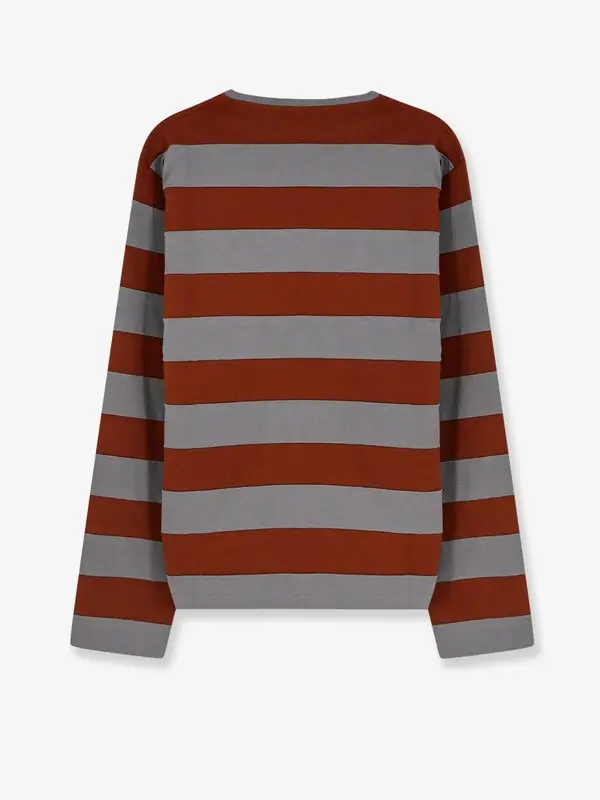 Miu Miu Striped Cotton Long Sleeve T-shirt - Multicolor