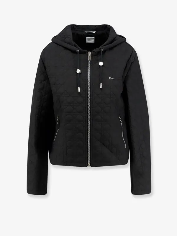 Dior Quilted Technical Taffeta Jacket With Drawstring Hood