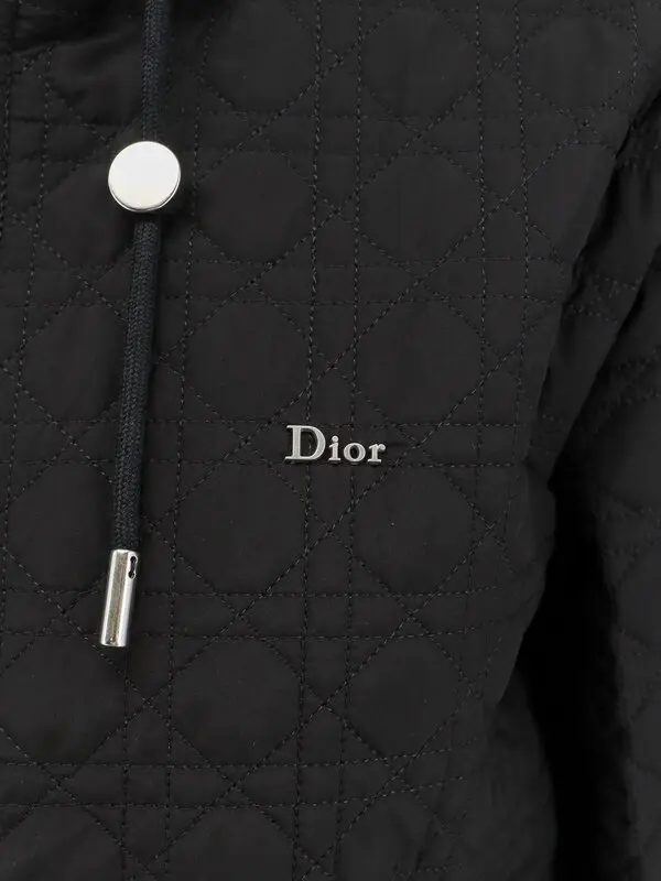 Dior Quilted Technical Taffeta Jacket With Drawstring Hood