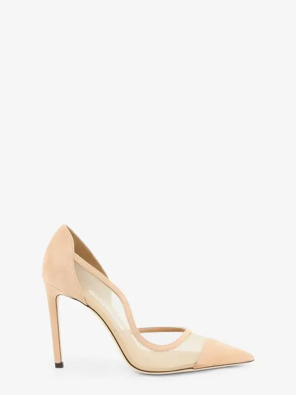 JIMMY CHOO Brigitte Voile And Suede Decollete Pumps - Multicolor