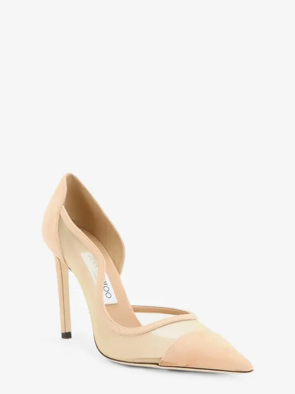 JIMMY CHOO Brigitte Voile And Suede Decollete Pumps - Multicolor