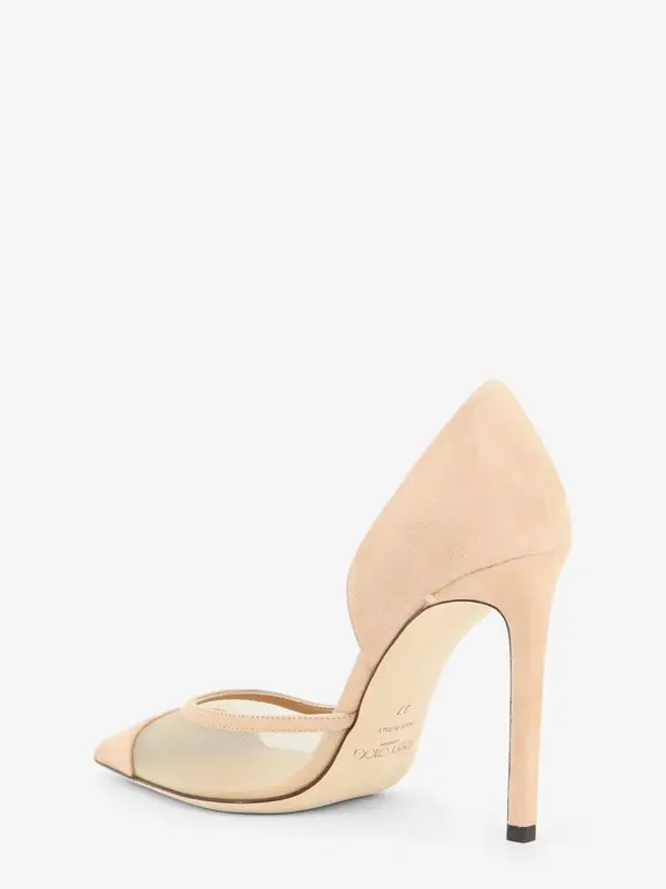 JIMMY CHOO Brigitte Voile And Suede Decollete Pumps - Multicolor