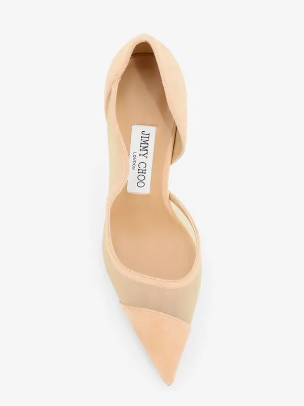 JIMMY CHOO Brigitte Voile And Suede Decollete Pumps - Multicolor