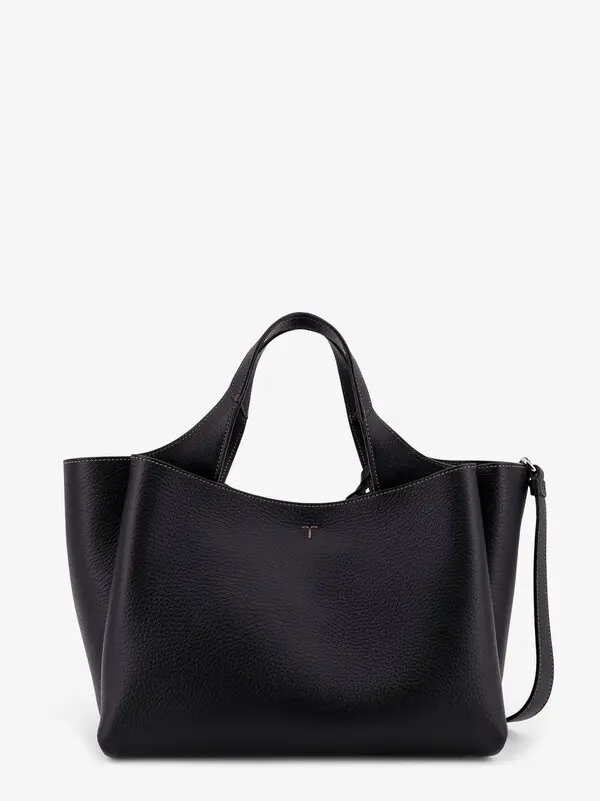 TOD'S Leather Shoulder Bag With Monogram Charm - Multicolor