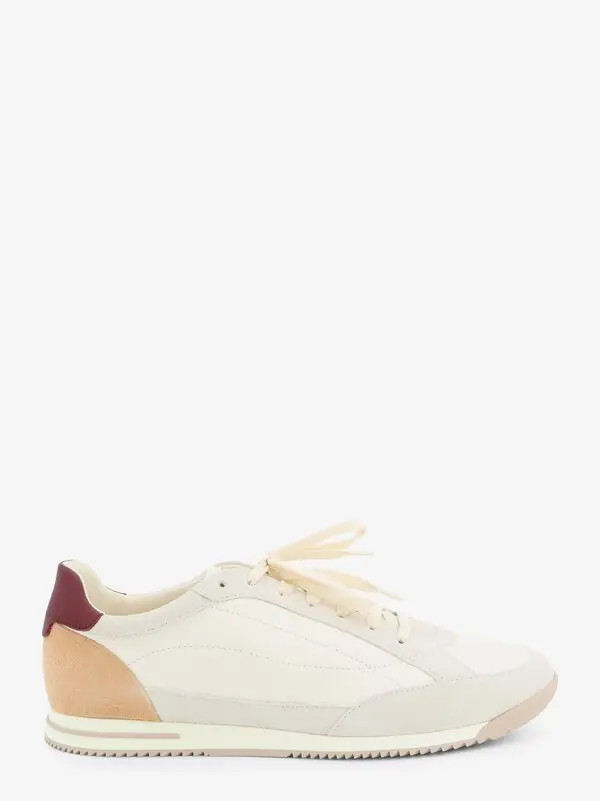 Brunello Cucinelli White Leather & Suede Lace-up Sneakers - Multicolor