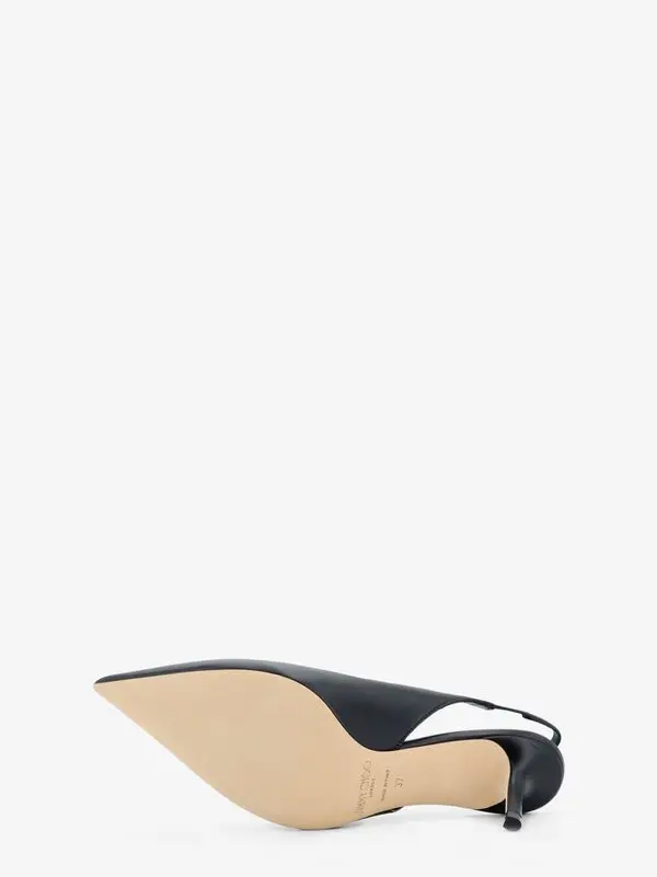 JIMMY CHOO Love 65 Leather Slingback Pumps - Black