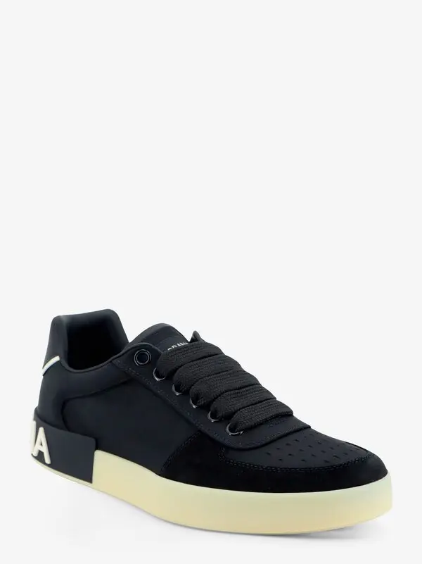 Dolce & Gabbana Nylon And Suede Sneakers With Back Lettering Logo