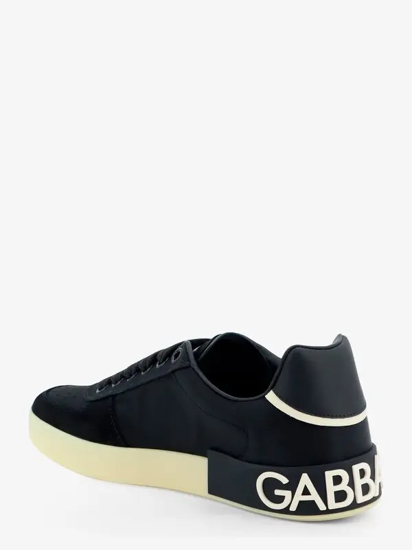 Dolce & Gabbana Nylon And Suede Sneakers With Back Lettering Logo