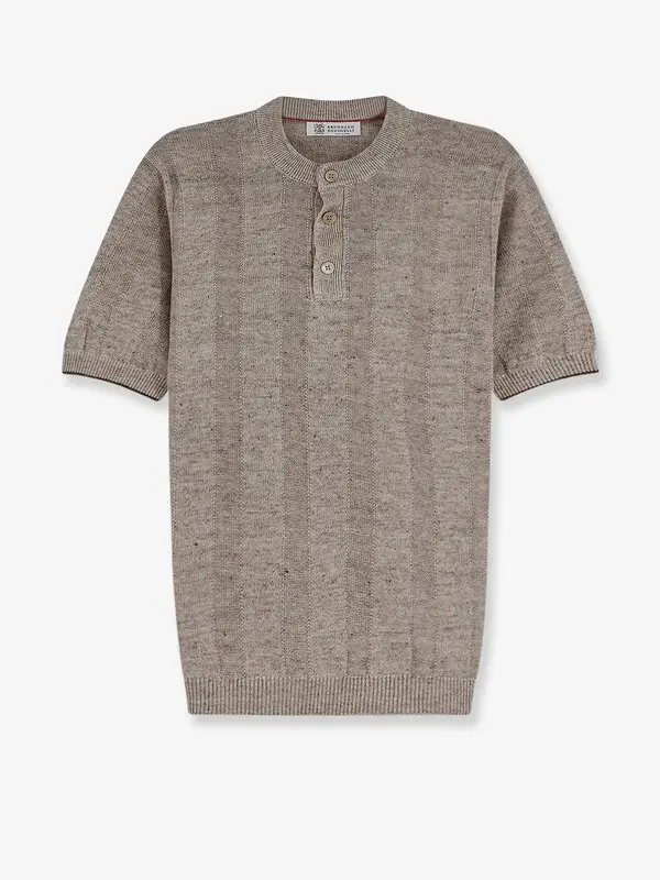 Brunello Cucinelli Short Sleeve Knit Sweater