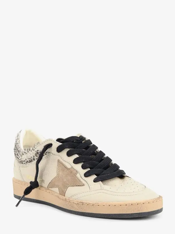 GOLDEN GOOSE Ballstar Leather Sneakers With Iconic Side Logo - Multicolor