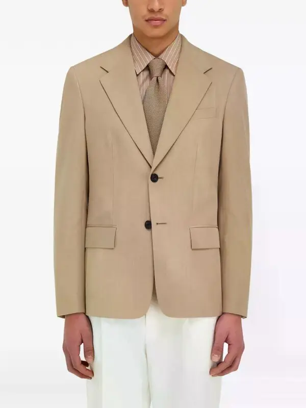 FERRAGAMO Single-breasted Flannel Blazer