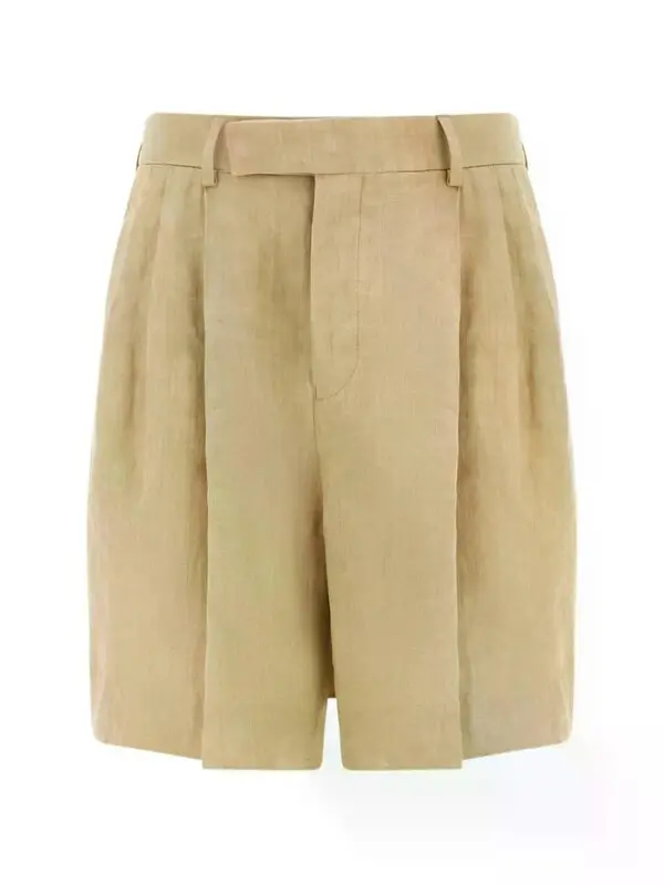 FERRAGAMO Linen Bermuda Shorts