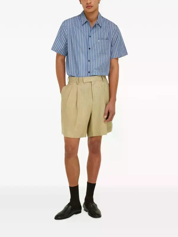 FERRAGAMO Linen Bermuda Shorts