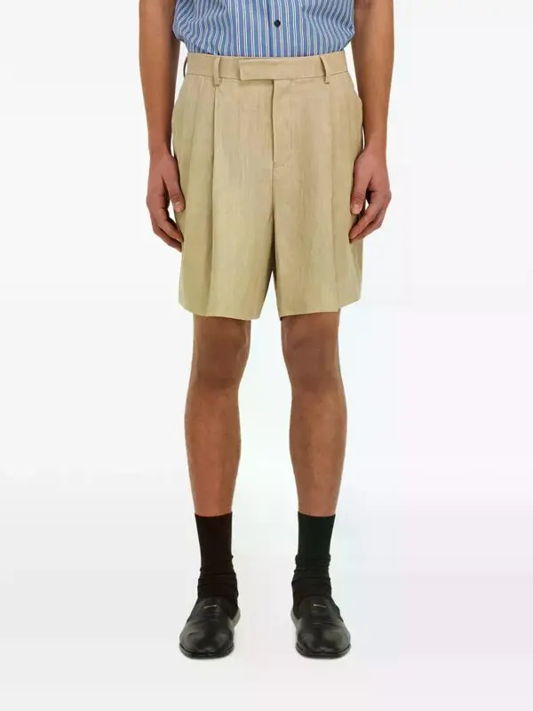 FERRAGAMO Linen Bermuda Shorts