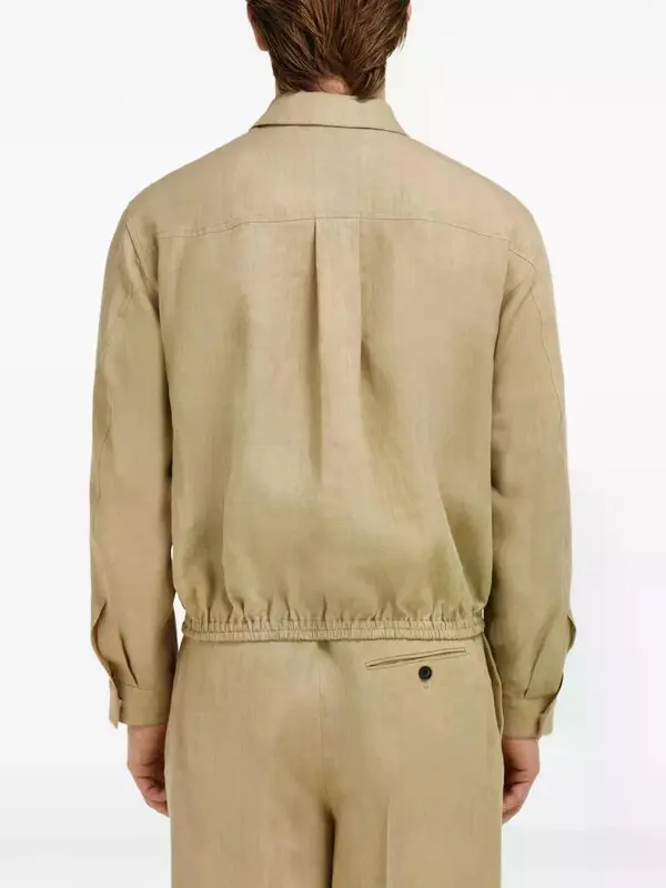 FERRAGAMO Linen Blouson Jacket