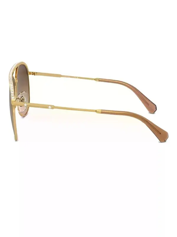 SWAROVSKI Crystal Embellished Metal Sunglasses