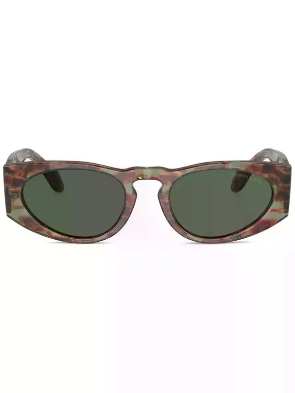 Giorgio Armani Geometric Frame Sunglasses - Brown