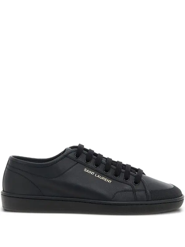 Saint Laurent Calfskin Leather Lace-up Sneakers - Multicolor