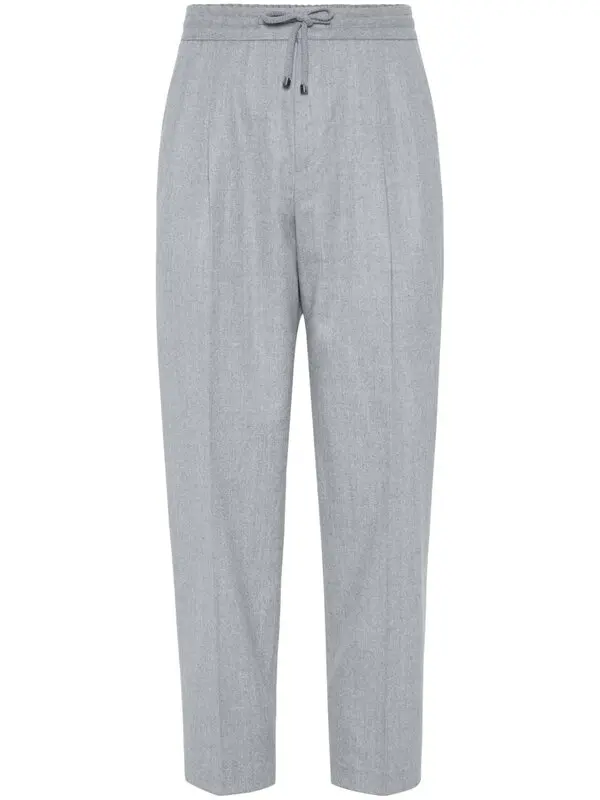 Brunello Cucinelli Virgin Wool Trousers - Multicolor