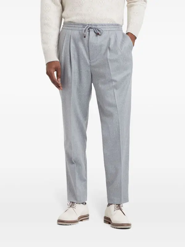 Brunello Cucinelli Virgin Wool Trousers - Multicolor
