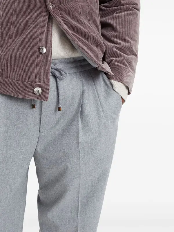 Brunello Cucinelli Virgin Wool Trousers - Multicolor
