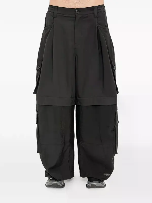 SONGZIO Multi-pocket Layered Cargo Pants - Black
