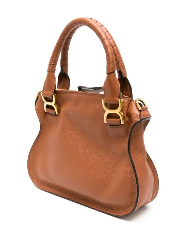 Chloé Marcie Small Leather Handbag - Brown