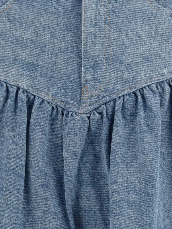 GANNI Denim Long Skirt