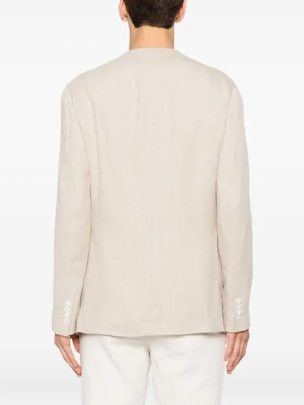 Brioni Linen And Silk Blend Jardigan