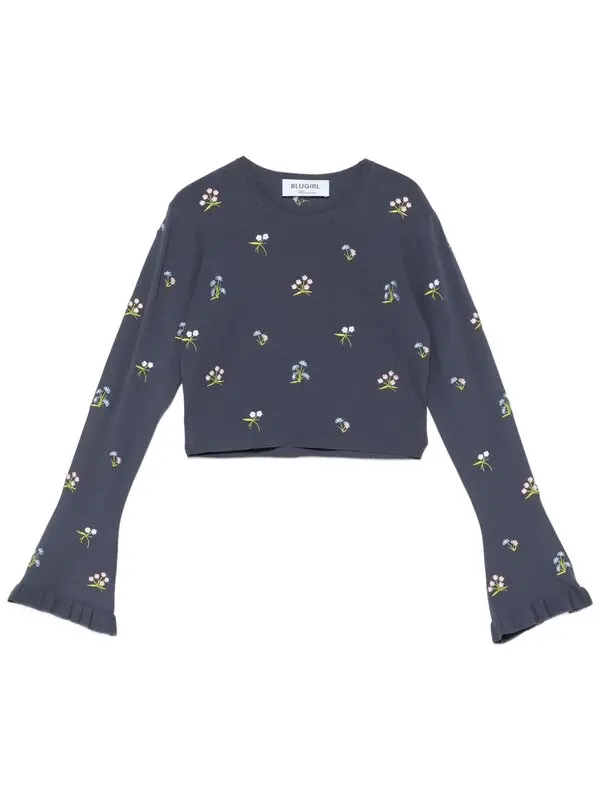 BLUGIRL Embroidered Crewneck T-shirt