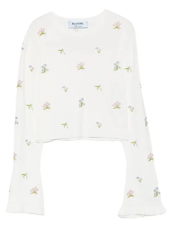 BLUGIRL Embroidered Crewneck T-shirt