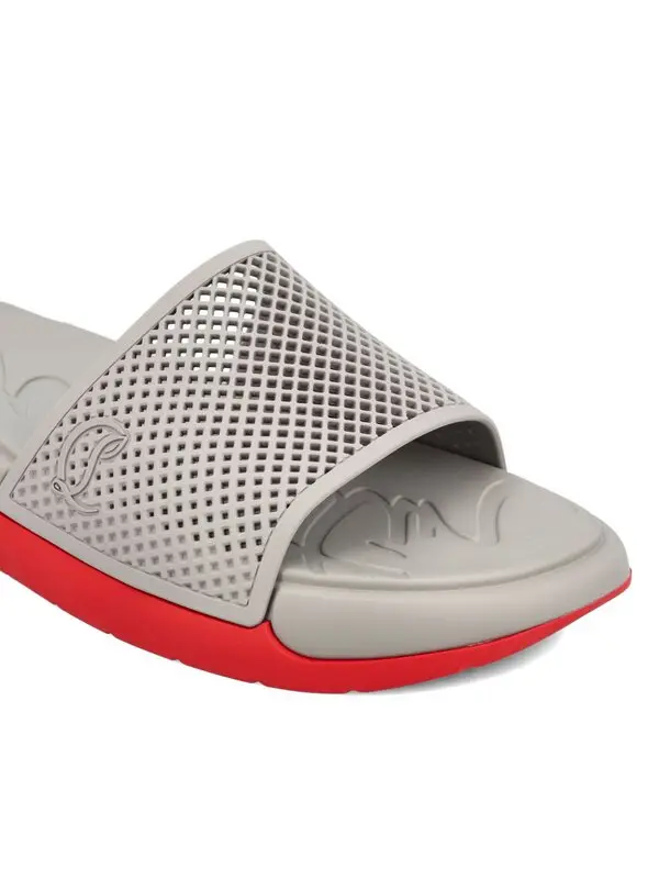 CHRISTIAN LOUBOUTIN Perforated Pool Slides - Multicolor