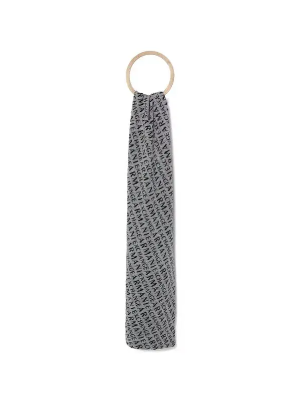 Armani Exchange Logo-pattern Scarf - Grey